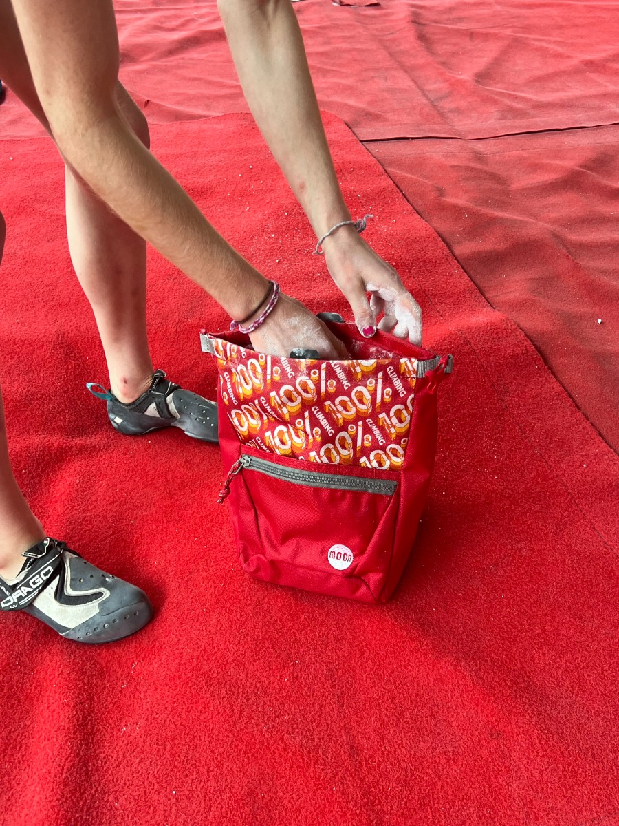 Bouldering Chalk Bag 100% Climbing Red Moon Climbing